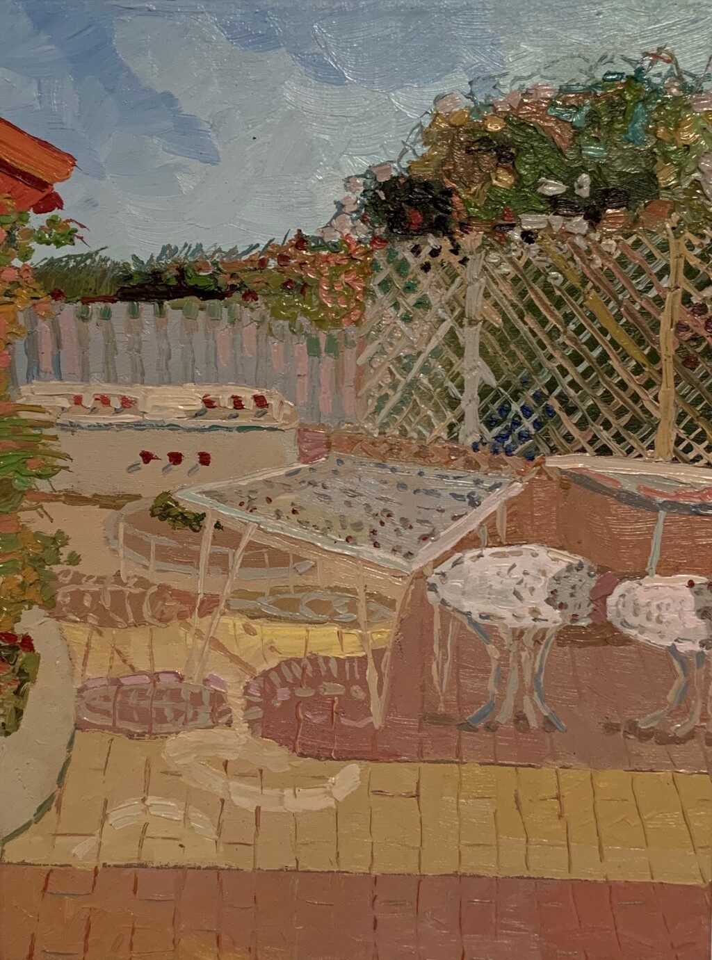CHLOE TUPPER - Mum's Garden fishpond with table and chairs - STALA ...