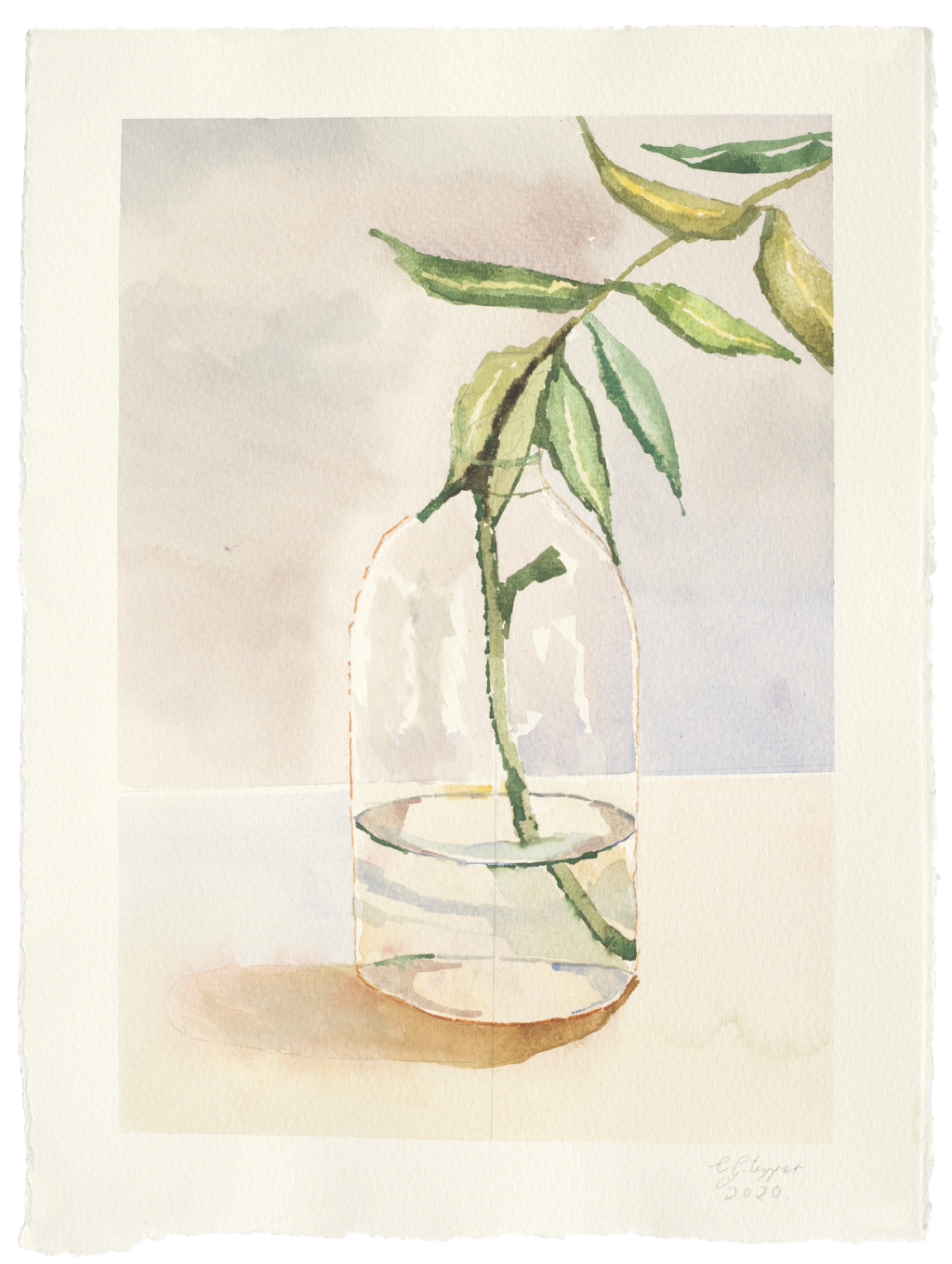 CHLOE TUPPER - A lone leaf in vase - STALA CONTEMPORARY