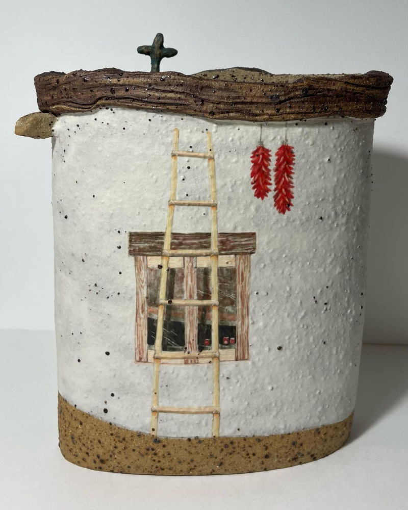 JENNY GILBERTSON (WA) - Adobe (window with chilli ristras, agave ...