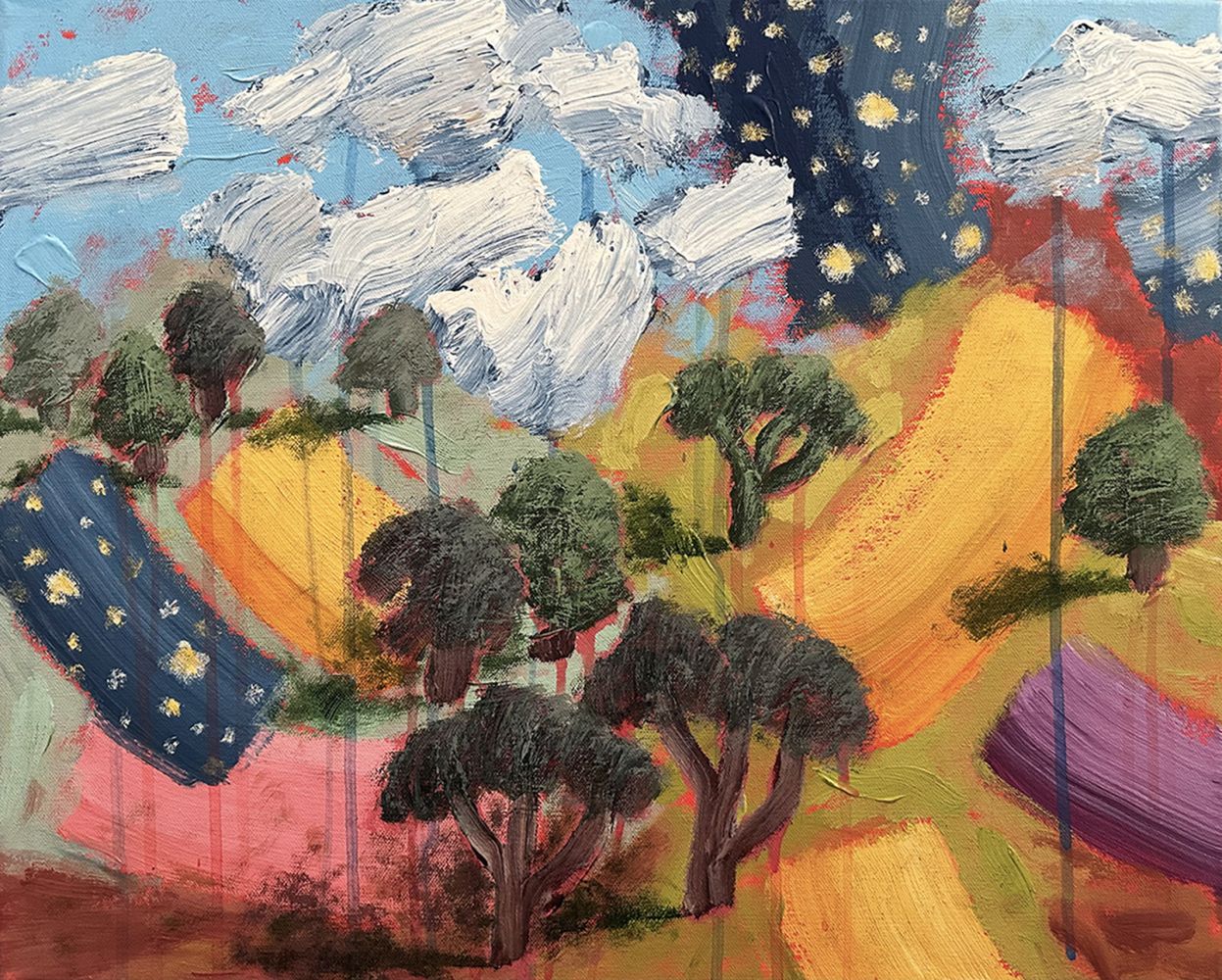 JAMES LAI (NSW) - Spring landscape with gum trees - STALA CONTEMPORARY